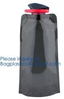 China Promotional Customized Foldable Water Bottle Bag,Eco-Friendly Customized Foldable Plastic Flexible Drinking Water Bottle for sale