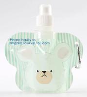 China Foldable Water Bottle Bag 480ML Environmental Protection Collapsible Portable Water Bag Sports water bottle 480ml bageas for sale