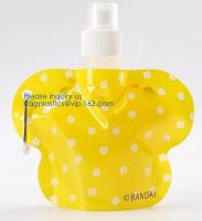 China Foldable Water Bottle Bag 480ML Environmental Protection Collapsible Portable Water Bag Sports water bottle 480ml bageas for sale
