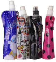 China Portable ultralight foldable soft flask bottle outdoor sport hiking camping water bag,sport foldable 480ml reusable camp for sale