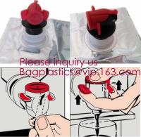 China 2L 3L 5L plastic valve wine bag in box water dispenser laminated aluminum bib bag in box wine dispenser bag bagease pack for sale