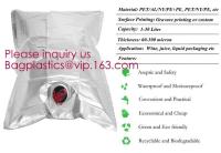 China 3L ,5L ,10L ,20 L Wine Dispenser Packaging Bag milk Spout bib Bag In Box,butterfly valve box bag/juice plastic BIB bag i for sale