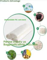 China BIODEGRADABLE PVA PLASTIC WATER SOLUBLE VEST HANDLES BAG, COMPOSTALE PLA+PBAT CORN STARCH POTATOES STARCH ECO FIRNEDLY for sale