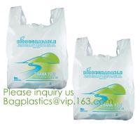 China Eco friendly Compostable Dog Poop Bags Shopping bags Supermarket Shopping Bags T-shirt Bags Compostable Bags Trash Bags for sale