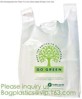 China Eco friendly Compostable Dog Poop Bags Shopping bags Supermarket Shopping Bags T-shirt Bags Compostable Bags Trash Bags for sale