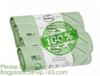 China Astm d 6400 certified cornstarch custom logo printed biodegradable compostable cat litter waste refill bags bagease pac for sale