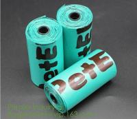 China factory supplier Compostable Recyclable Clear Poly Bags Custom Logo Seal Garbage Bag,dog poop bag, doggy bag, pet suppli for sale
