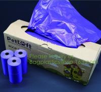 China factory supplier Compostable Recyclable Clear Poly Bags Custom Logo Seal Garbage Bag,dog poop bag, doggy bag, pet suppli for sale