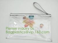 China Packaging Bag Customized PVC Zipper Bag,frosted slider transparent k water proof clear pvc custom bag bags zipper for sale