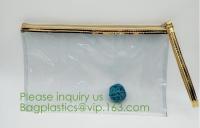 China Packaging Bag Customized PVC Zipper Bag,frosted slider transparent k water proof clear pvc custom bag bags zipper for sale