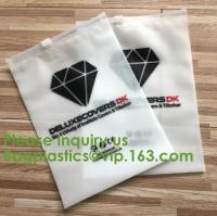 China custom pink/white/black logo Reclosable slider Plastic Bags zipper garment packaging poly bag, PVC Plastic Slider Zipper for sale