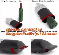 China Zip sealed liquor bubble bags bottle protector Travelling liquor bubble sleeves air wine bubble bags Zipped bottom plast for sale