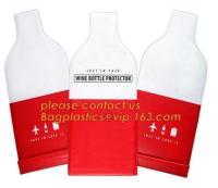 China Leakproof PVC wine Protector bag Anti-Shock Reusable Plastic PVC Inflatable Bubble Liner Protective Pac Red Wine Bags Pr for sale