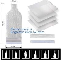 China USA Amazon WineSkin Protector Reusable Wine Bottle Transport Bubble Packaging Bag,Breakage-proof Clear PVC Wine Bottle P for sale