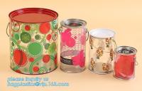China aluminum tin aluminum container jar with clear window top aluminum cans with screw lid for cosmetic/food bagplastics pac for sale