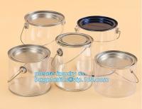 China aluminum tin aluminum container jar with clear window top aluminum cans with screw lid for cosmetic/food bagplastics pac for sale
