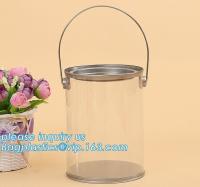 China 100ml pet clear plastic can,fruit candy tin container jars with aluminum lid,1 gallon clear paint can size bagease pack for sale