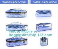 China HANDBAG,PORTABLE WASH POUCH Promotional PVC/EVA cosmetic Bag with Handle,PVC Bedding Blanket Bag with Handle, makeup bag for sale