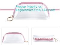 China cylinder zip PVC tube bag with hang hook for storage underwear portable PVC makeup bags, Plastic Tube Cylindrical PVC pa for sale