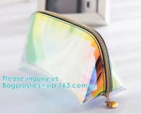 China Eco Beauty Holographic Travel Cosmetic Bag,Makeup Bag PVC Holographic Laser Clear Transparent Women Cosmetic Bag handy for sale