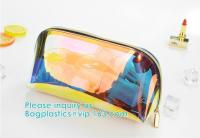 China Holographic Color Bag Neon Bag Clear Pvc Cosmetic Make Up Bag in Rainbow,holographic k bagholographic laser handy for sale