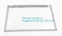 China Biodegradable Transparent PVC/EVA/TPU Zipper Slider bag,Selected By Girls Cosmetics Toothbrush Zipper Bag With Slider for sale