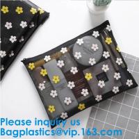 China Travel Toiletry Pouch Nylon Mesh Cosmetic Makeup Organizer Bag Zipper Mesh Makeup Bag,Ladies Eco Makeup Hand Bag for sale