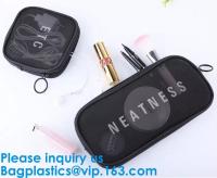 China Amazon Wholesale Hanging Toiletry Make Up Transparent Bag Organizer Elastic Mesh Pouch Ladies Cosmetic Case Travel Makeu for sale