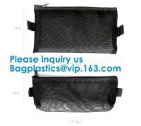 China Mesh Cosmetic Bag Neceser Toiletry Organizer Bag Storage Sets Travel Wash Pouch Makeup Pouch Girl Handbag Zipper Mesh Co for sale