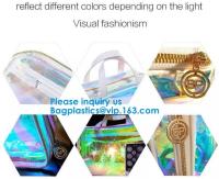 China Shiny Silver Pvc Holographic Makeup Cosmetic Bags Toiletry Storage Wash Bags Organizer Pouch Beauty Makeup Case Accessor for sale