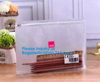 China A4 Clear Pvc Zipper File Bag A5 Clear Pvc Document Bag With Red Zipper B5 Pvc Envelope Bag With Card Pouch for sale