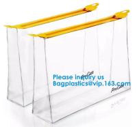 China Clear Small Transparent Poly PVC Zipper File Wallet Packaging Women Travel Clear Wash Organizer Pouch for sale