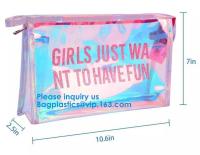 China Customize New Fashion Hologram Cosmetic PVC Bag Holographic Makeup Bag Ladies Makeup Bag for sale