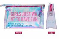China Customize New Fashion Hologram Cosmetic PVC Bag Holographic Makeup Bag Ladies Makeup Bag for sale
