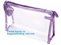 China Eco-Friendly Makeup Bag Travel Large Storage Easy Carrying Transparent Women Clear Cosmetic Bag for sale