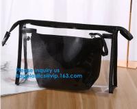 China Travel Toiletry Bag Makeup Pouch Durable Carry-On Clear Zipper Small Cosmetics bag Simple Zipper Cosmetic Travel Bag for sale