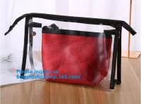 China Travel Toiletry Bag Makeup Pouch Durable Carry-On Clear Zipper Small Cosmetics bag Simple Zipper Cosmetic Travel Bag for sale