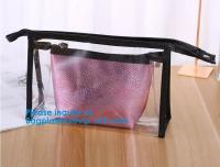 China Travel Toiletry Bag Makeup Pouch Durable Carry-On Clear Zipper Small Cosmetics bag Simple Zipper Cosmetic Travel Bag for sale