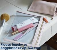 China OEM Makeup Cosmetic Bag Commodity Package Packing Soft Customized PVC Slider,Portable Washable Storage Bag Makeup Zipper for sale