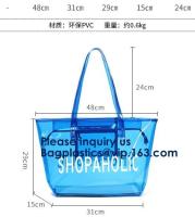 China Waterproof Beach Pvc Bag Summer Beach Bag, China Suppliers Transparent PVC Women Bags Tote Beach Handbags for sale