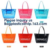 China Waterproof Beach Pvc Bag Summer Beach Bag, China Suppliers Transparent PVC Women Bags Tote Beach Handbags for sale