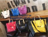 China Fashion Ladies Rainbow Hologram Laser PVC Handbag Beach Shoulder Bag Shopping Tote Bag For Women for sale