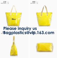 China Fashion Ladies Rainbow Hologram Laser PVC Handbag Beach Shoulder Bag Shopping Tote Bag For Women for sale