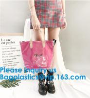 China Fashion Ladies Rainbow Hologram Laser PVC Handbag Beach Shoulder Bag Shopping Tote Bag For Women for sale