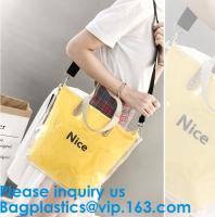 China Fashion Ladies Rainbow Hologram Laser PVC Handbag Beach Shoulder Bag Shopping Tote Bag For Women for sale