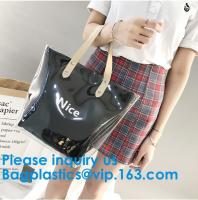 China Fashion Ladies Rainbow Hologram Laser PVC Handbag Beach Shoulder Bag Shopping Tote Bag For Women for sale