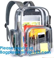 China PVC Clear Transparent Plastic School Bag Backpack For Kids Children,Fashion PVC Holographic Lady Strapping School Bag Backpa for sale