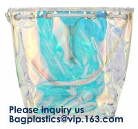 China Hot Selling Promotional Hologram Laser Unicorn Prints Cosmetic Bag Pouch Coin Purse With Strap Makeup Wash Bag for sale