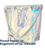 China Hot Selling Promotional Hologram Laser Unicorn Prints Cosmetic Bag Pouch Coin Purse With Strap Makeup Wash Bag for sale