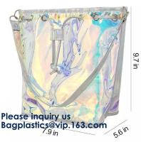 China Hot Selling Promotional Hologram Laser Unicorn Prints Cosmetic Bag Pouch Coin Purse With Strap Makeup Wash Bag for sale